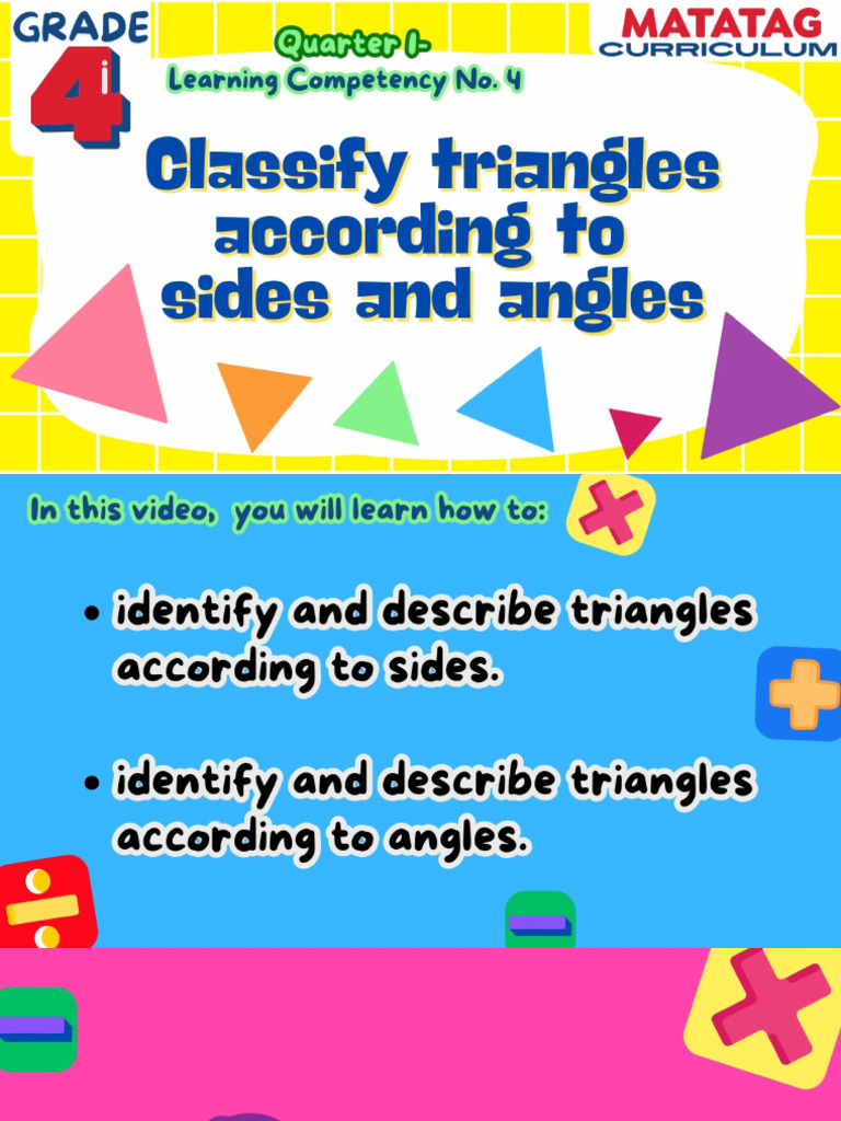 Lesson 4 - Classify TRIANGLES | PDF | Triangle | Elementary Geometry