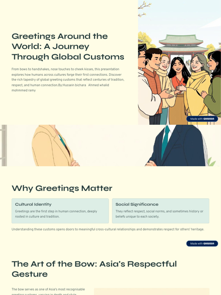 Greetings Around The World A Journey Through Global Customs | PDF ...