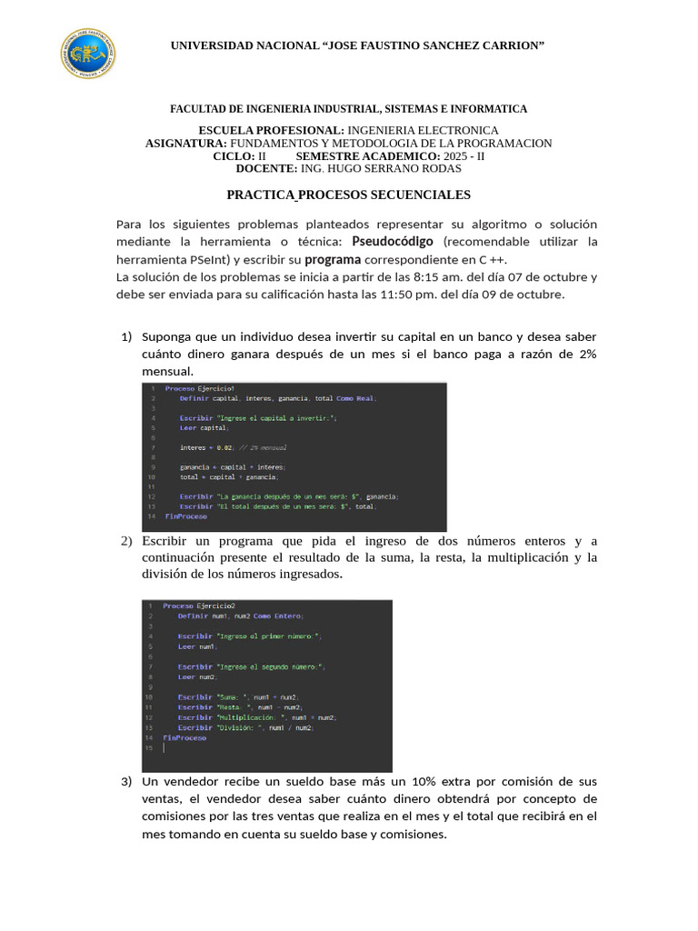 Prácticas de Programación en C++ | PDF | Porcentaje | Triángulo