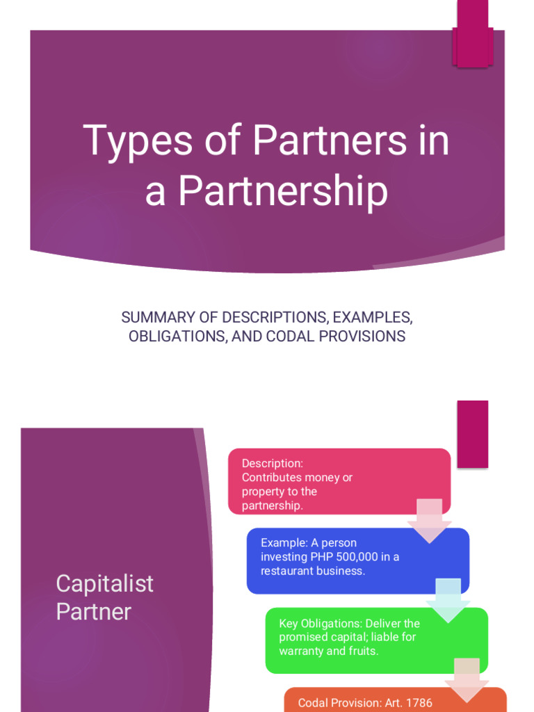 Types of Partnership Roles Explained | PDF | Partnership | Legal Liability