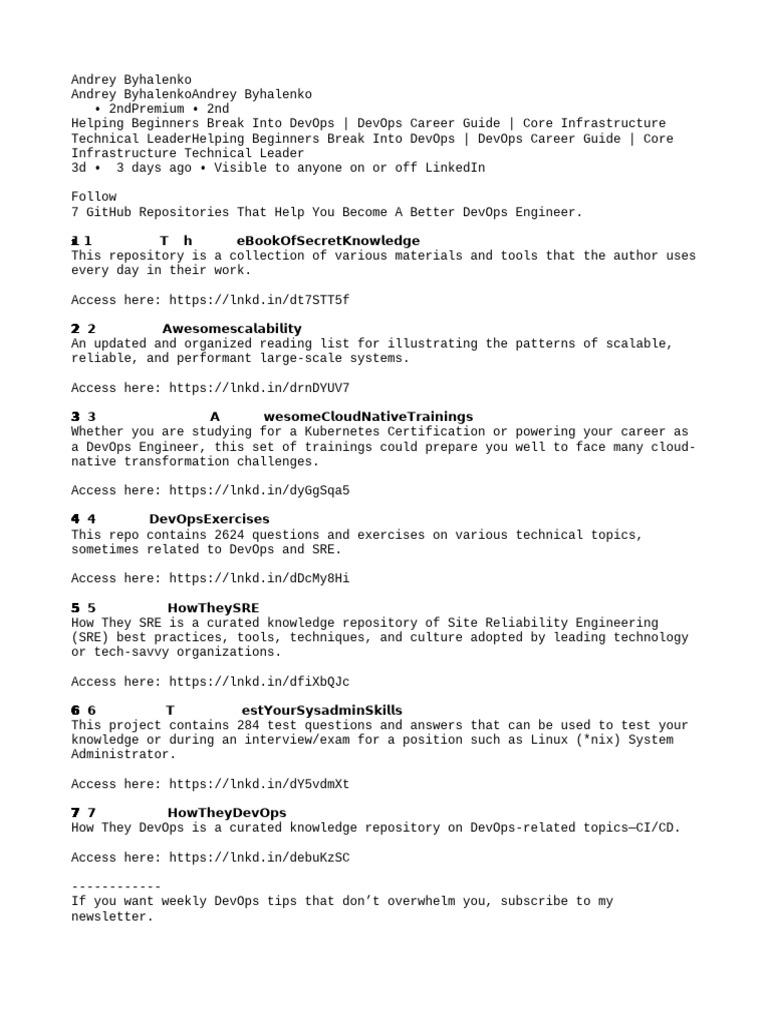Devops Engineer Reference | PDF
