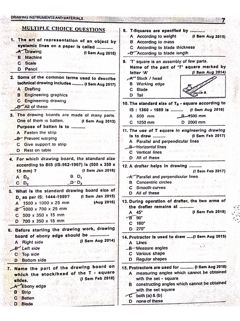 Drawing Question Paper | PDF
