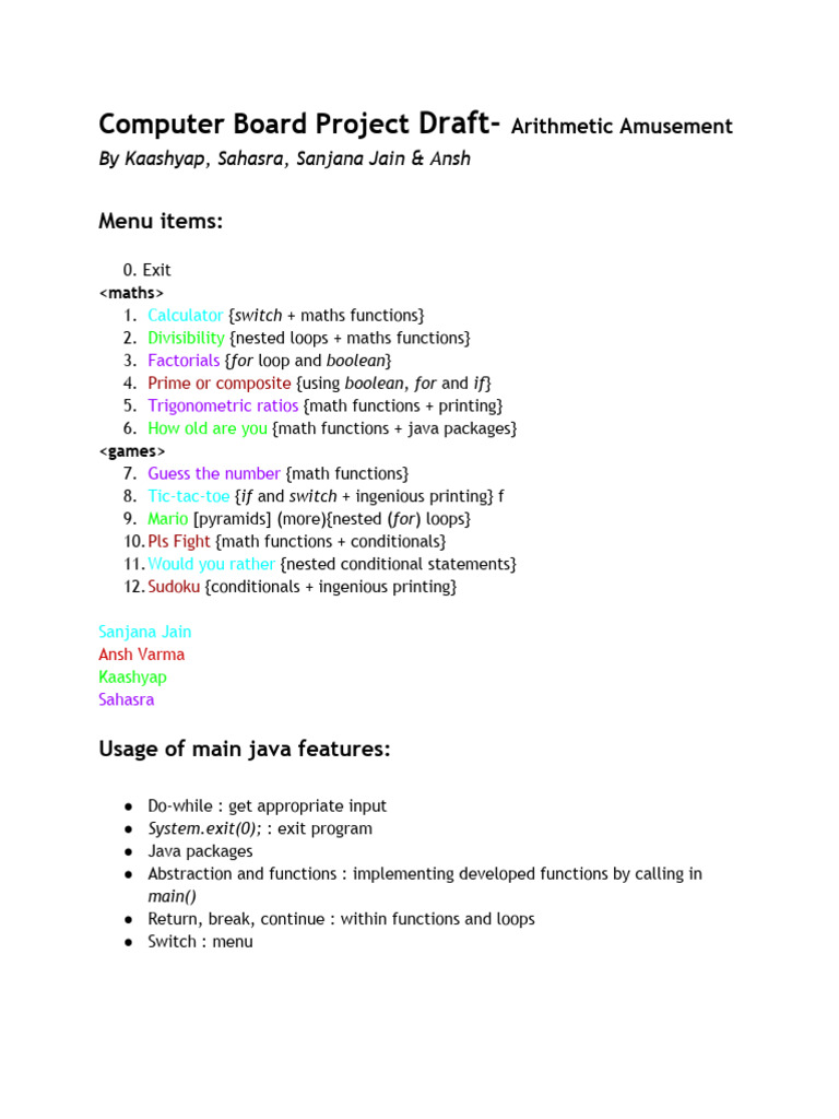 Computer Board Project | PDF | Trigonometric Functions | Function ...