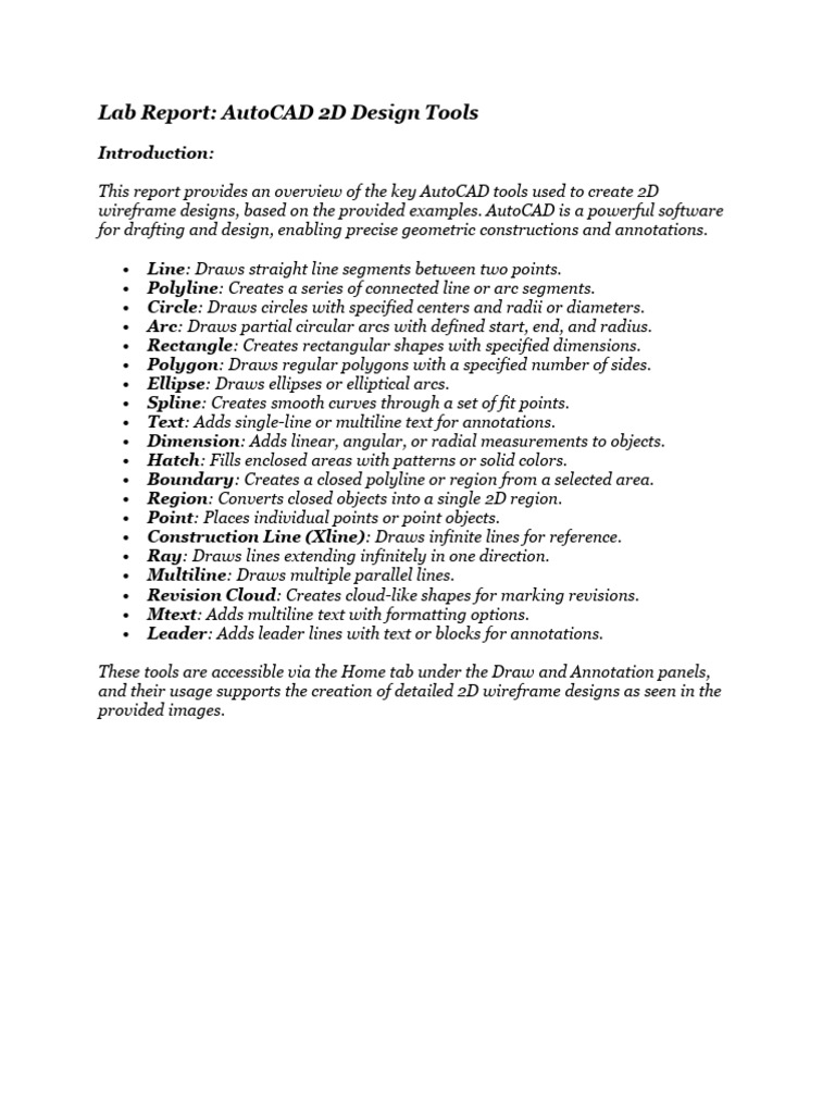 Lab Report Engineering Drawing | PDF
