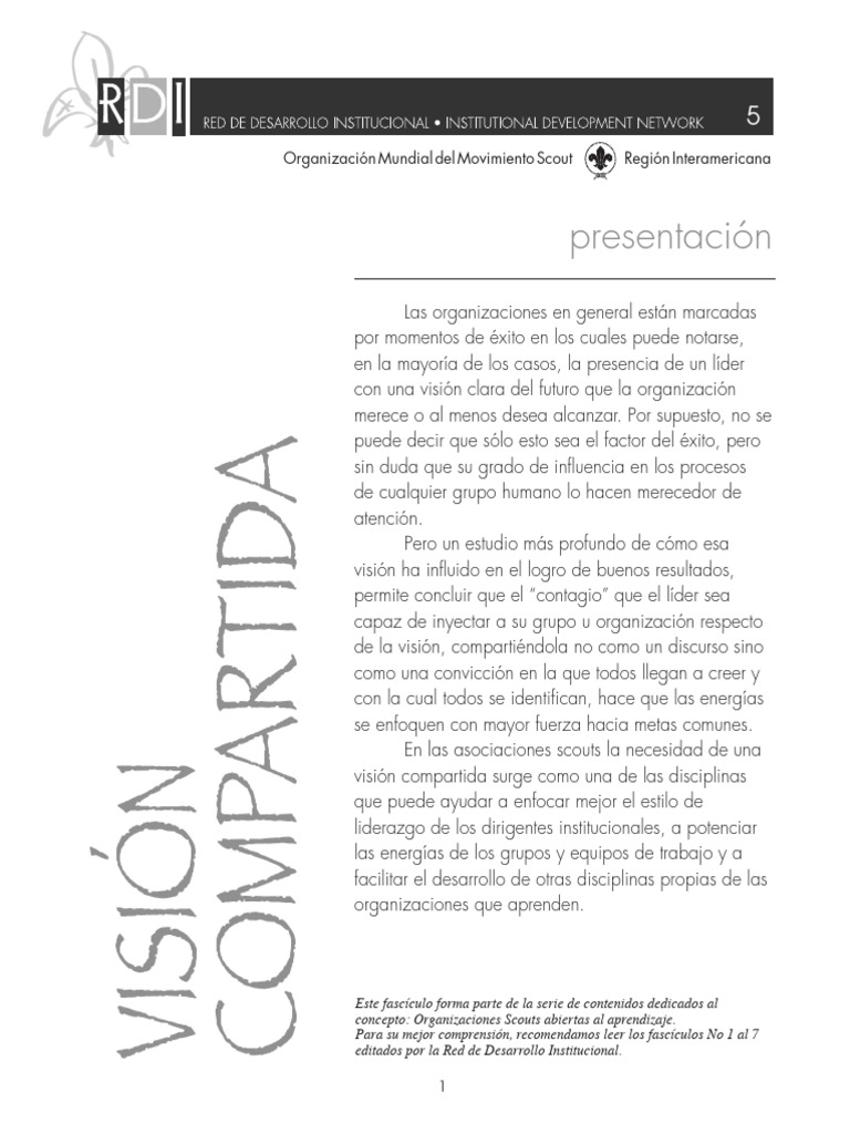 RDIfasciculo05 - Vision Compartida | PDF | Exploración | Aprendizaje