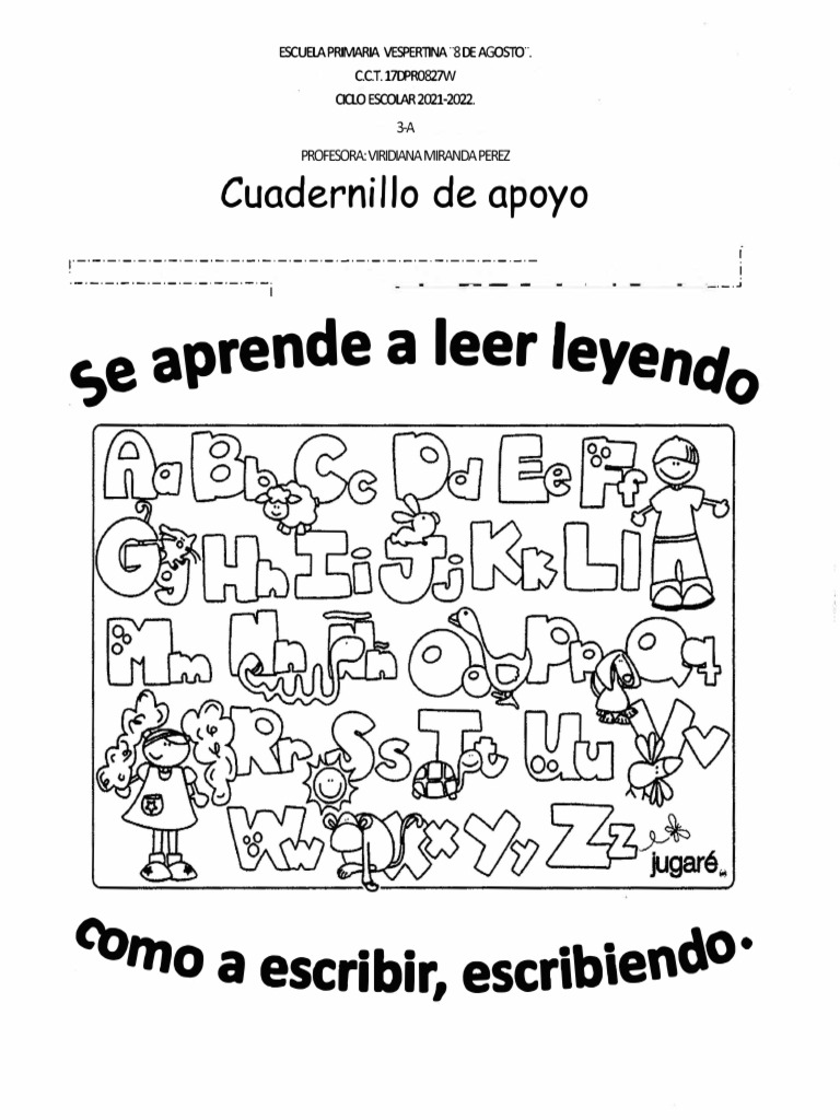 Cuaderno de Apoyo 3-A Primaria 2021-2022 | PDF