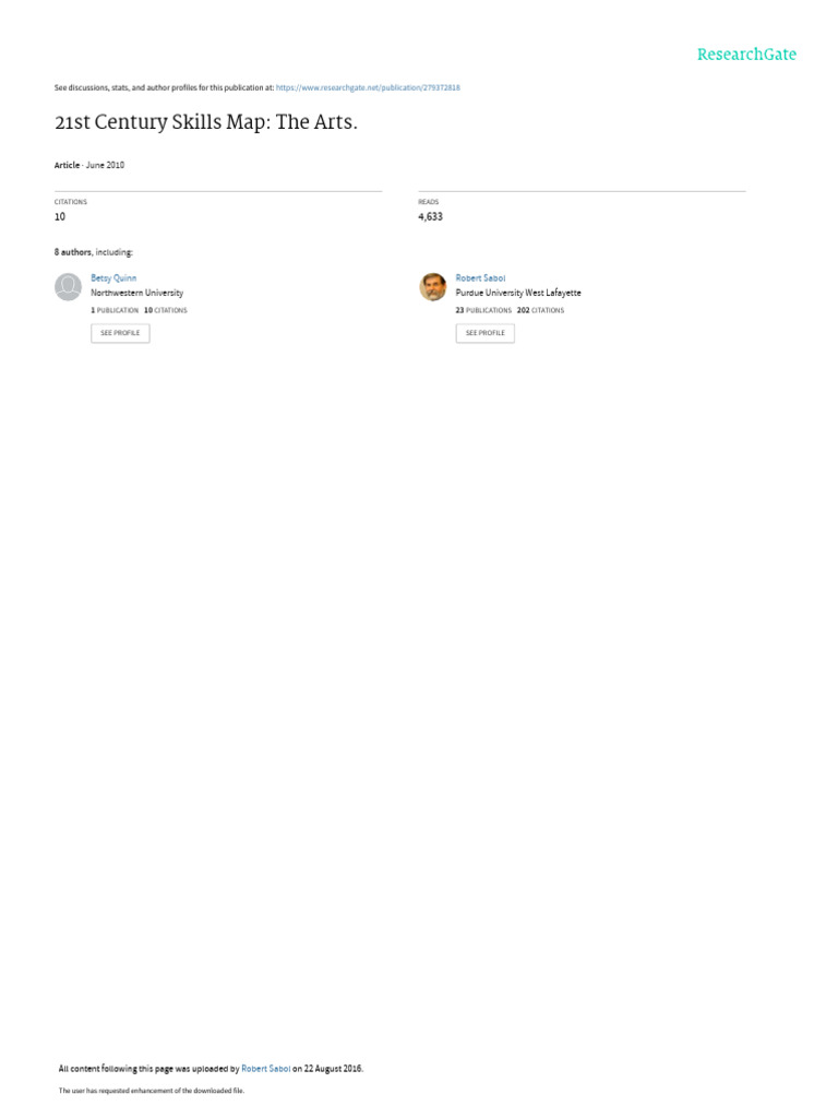 21st Century Skills Map the Arts | PDF | The Arts | Choreography