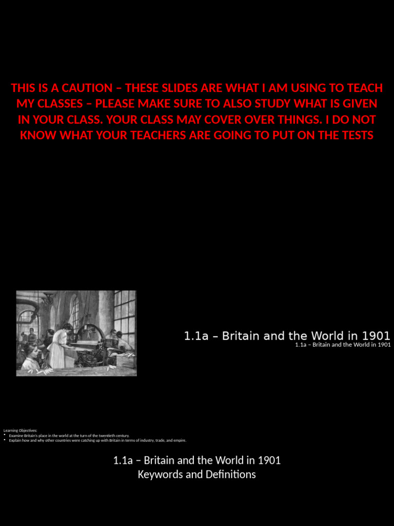 Britain in 1901: Empire and Industry Insights | PDF | Wright Brothers | Car