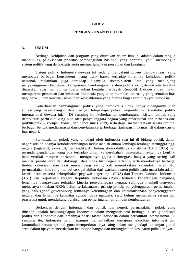 Bab v Pembangunan Politik[1] | PDF