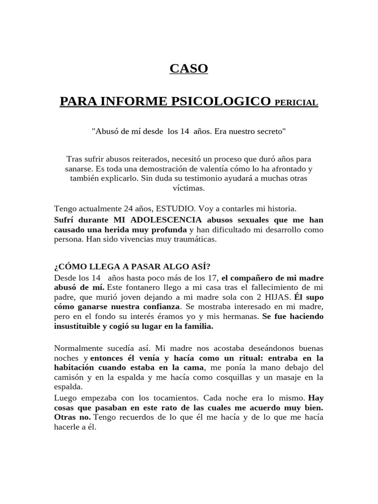 CASO PARA INFORME PERICIAL EXAMEN FINAL 2020 | PDF