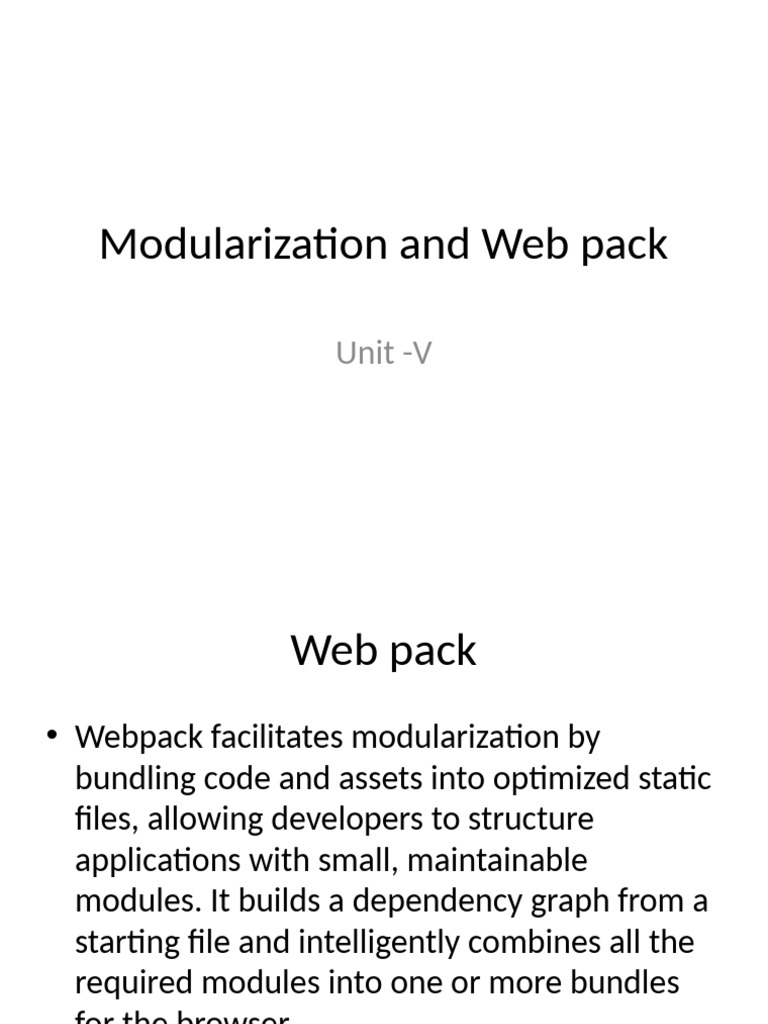 Modularization and Web Pack | PDF | Java Script | Modular Programming