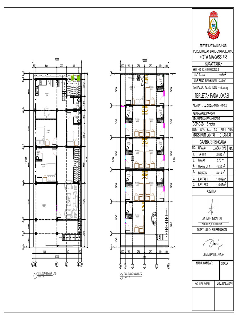 Rencana Bangunan Gedung di Makassar | PDF