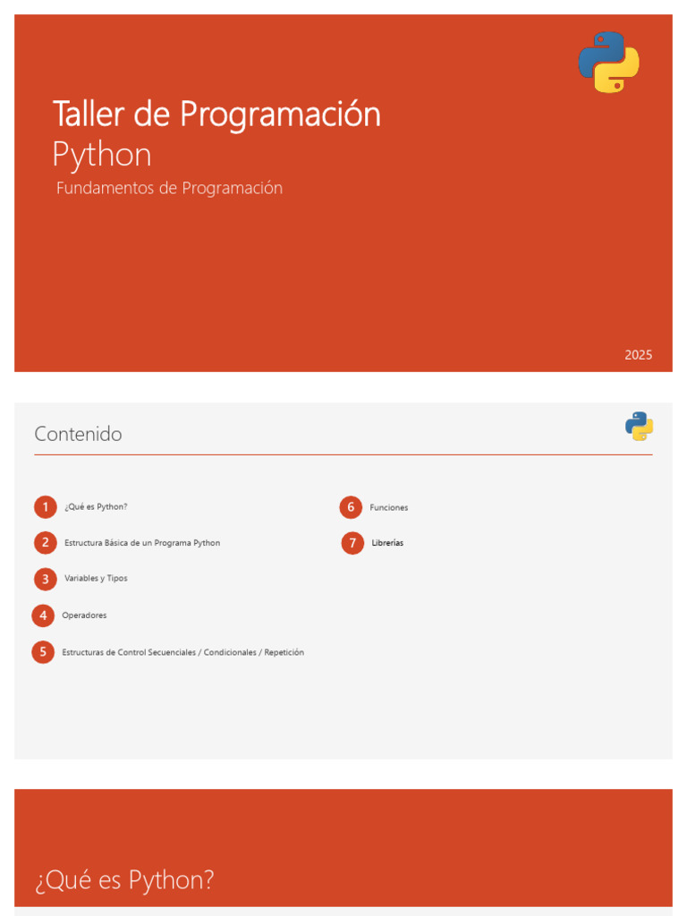 Fundamentos de Programación Python | PDF | Lenguaje de programación | Python (lenguaje de ...