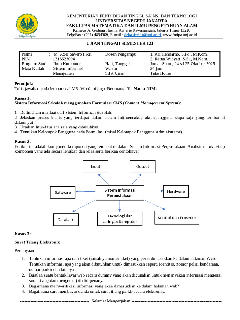 Soal Uts Sim 123 | PDF