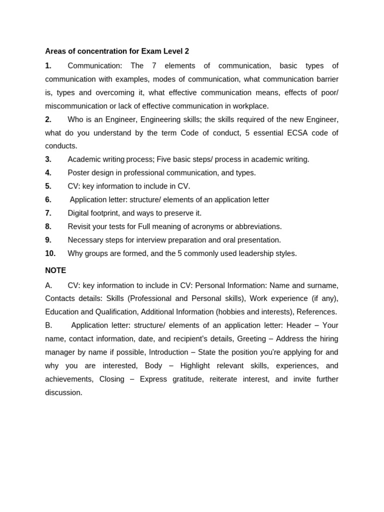 Exam Level 2 Communication Skills Guide | PDF
