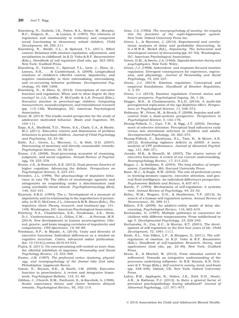 Annual Research Review- On the relations among self-regulation, self ...