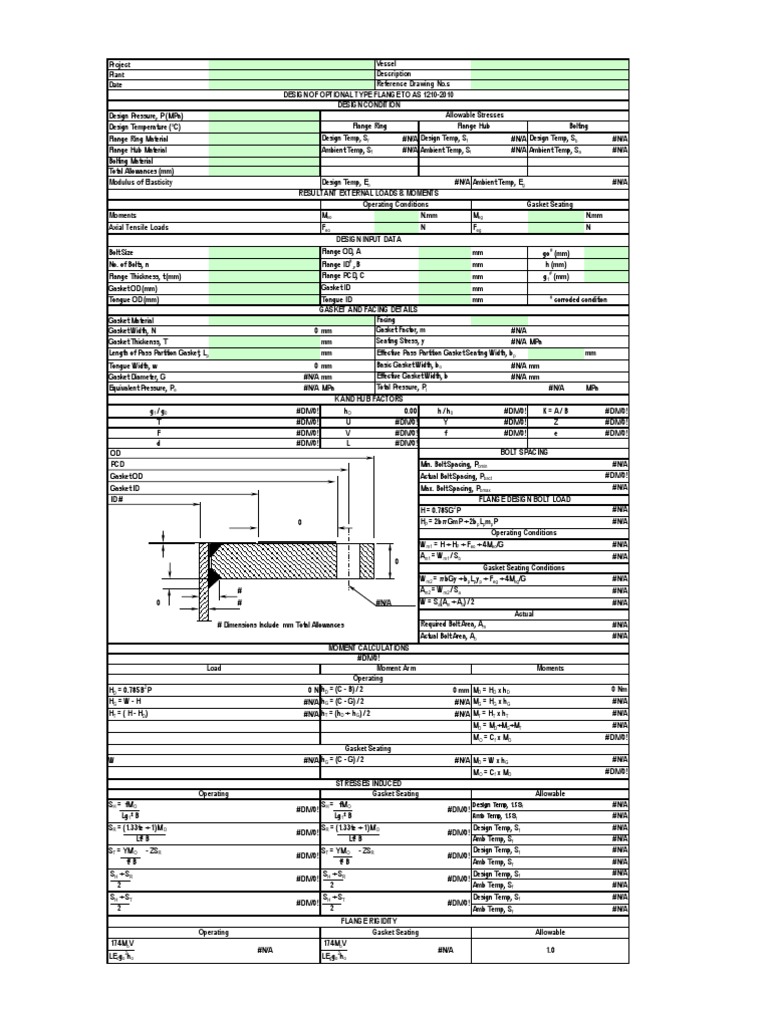 Flange Design Data Analysis | PDF