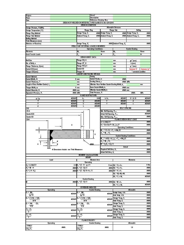 Design of Flanges - Welded-On Integral Type 2010 | PDF | Technology ...