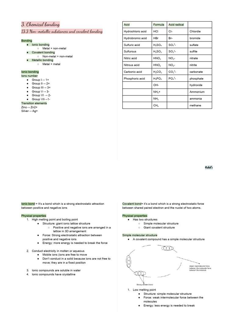 CHEM - 3. Chemical Bonding | PDF | Chemical Bond | Covalent Bond