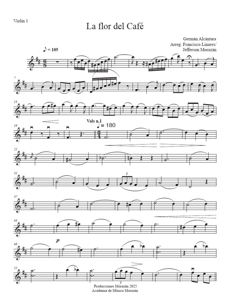 Flor de Café Modificada - Violin 1 | PDF