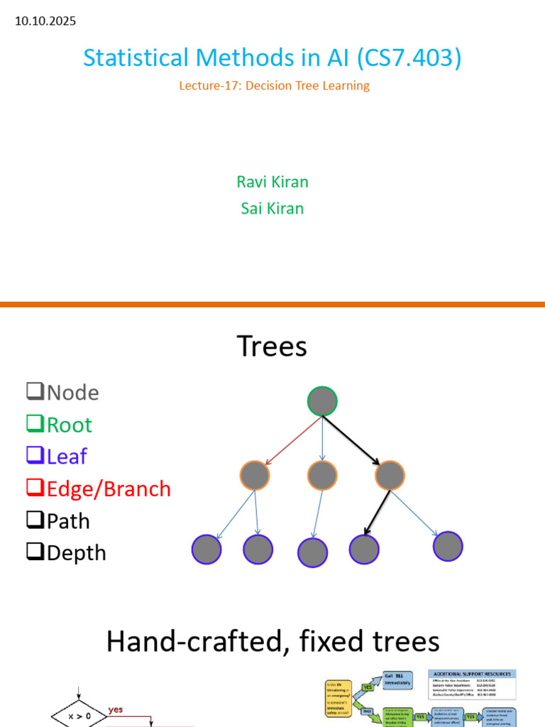 smai-lecture-17-dt | PDF | Machine Learning | Algorithms