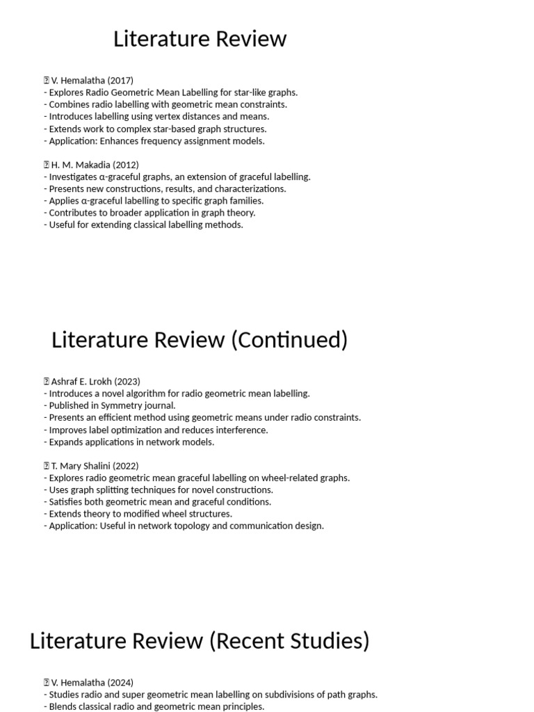 Final Literature Review Graph Labelling | PDF