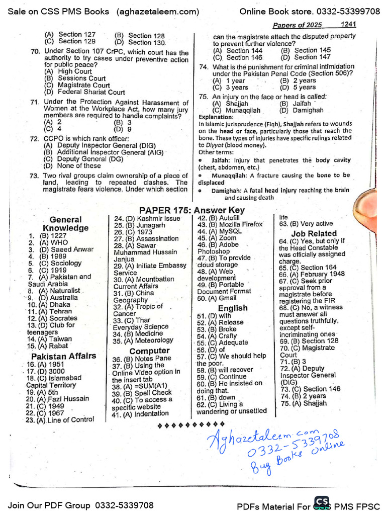 104 Edition PPSC Past Papers - Compressed-1247-1247 | PDF