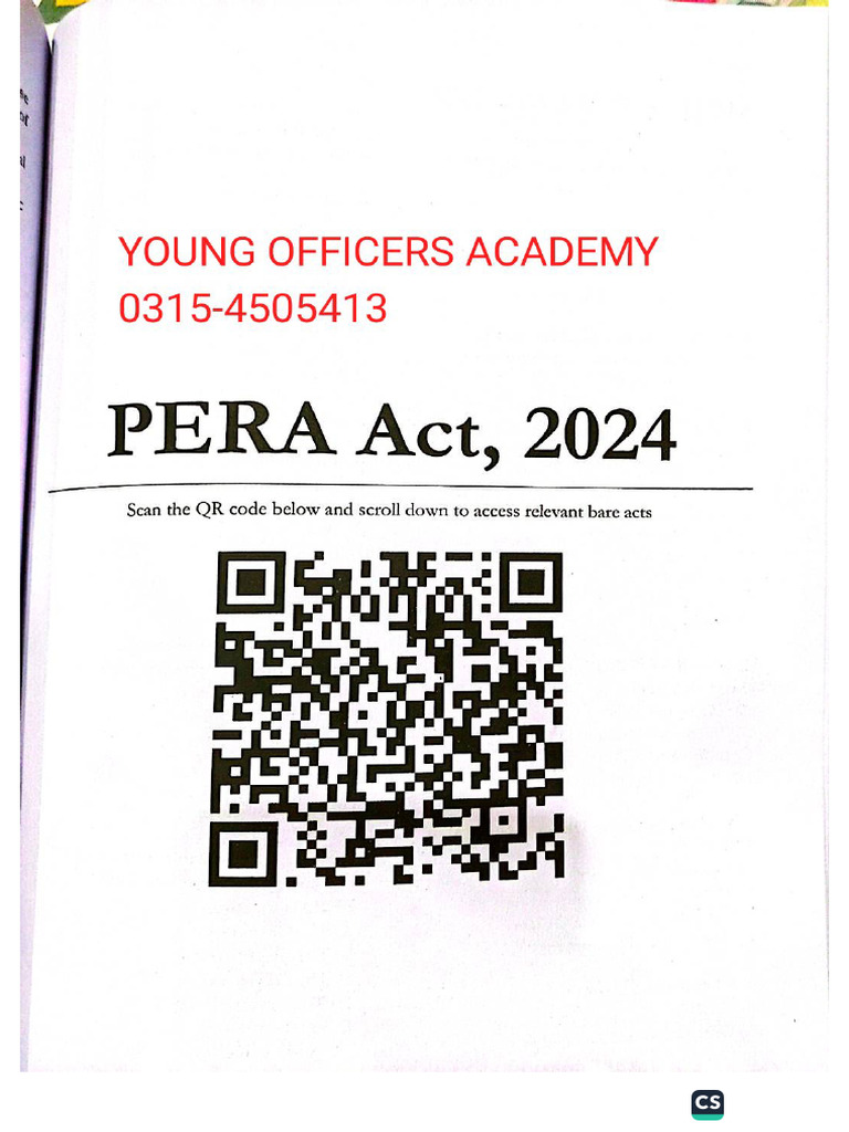 Mcqs Pera Act 2024 | PDF