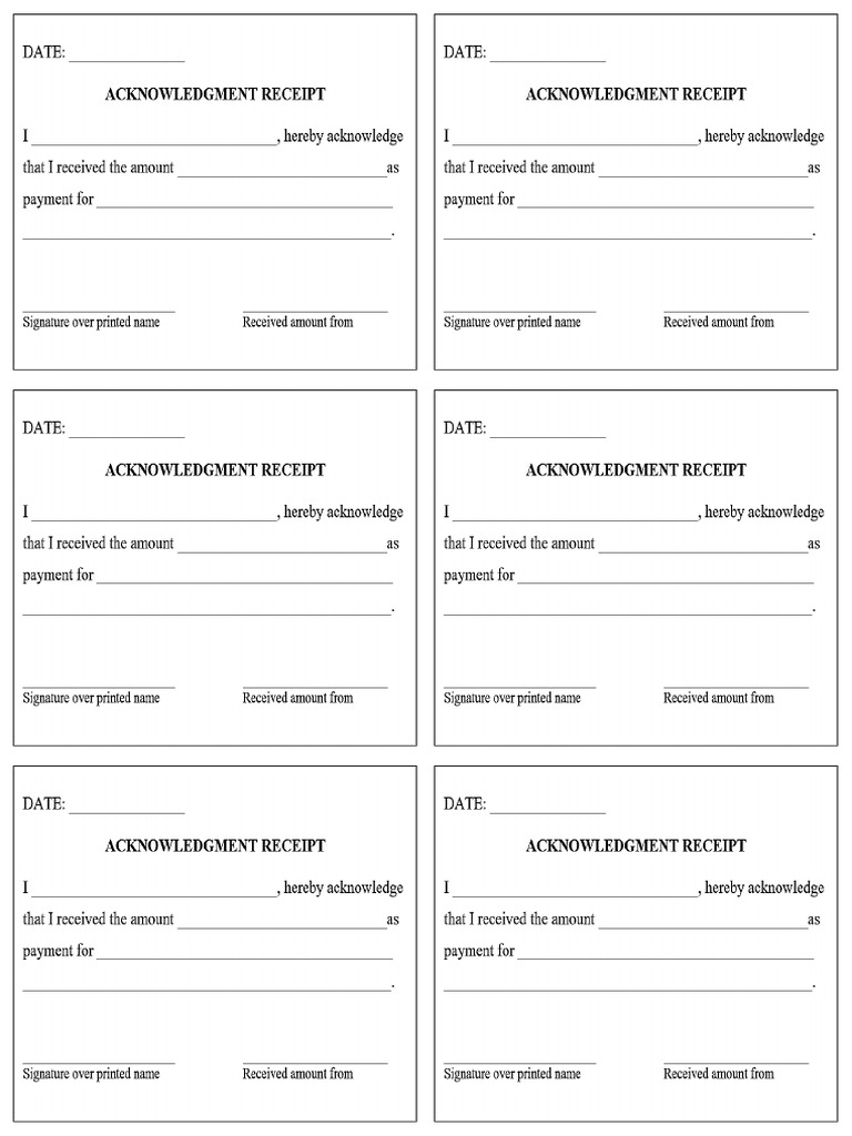 AR (Acknowledgement Receipt) 2025 | PDF