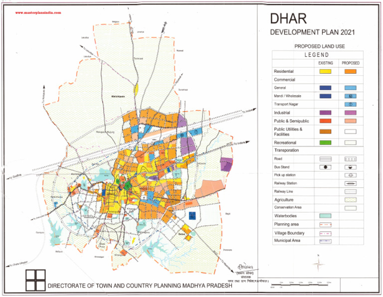 Dhar Development Plan 2031 Map | PDF