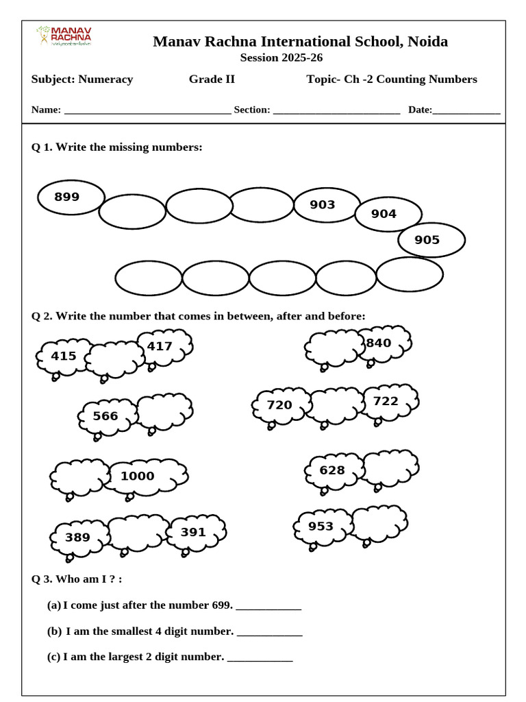 Grade II Numeracy: Counting Numbers | PDF