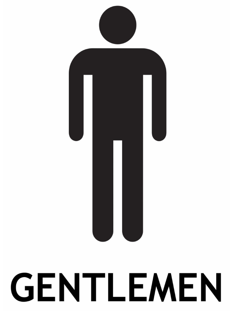 Gentlemen Toilet Sign | PDF