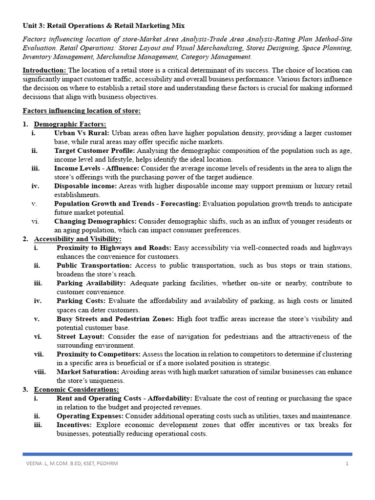 Unit 3 - Retail Management | PDF | Inventory | Retail