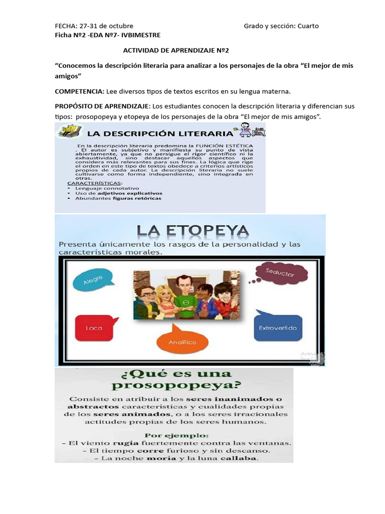 Ficha 2 Cuarto Ivb | PDF | Aprendizaje