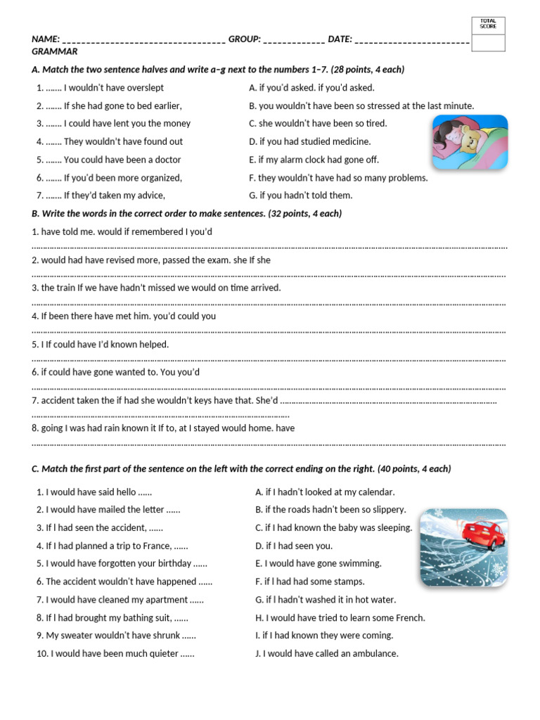 1 Grammar Third Conditional A | PDF | Chess Theory | Chess