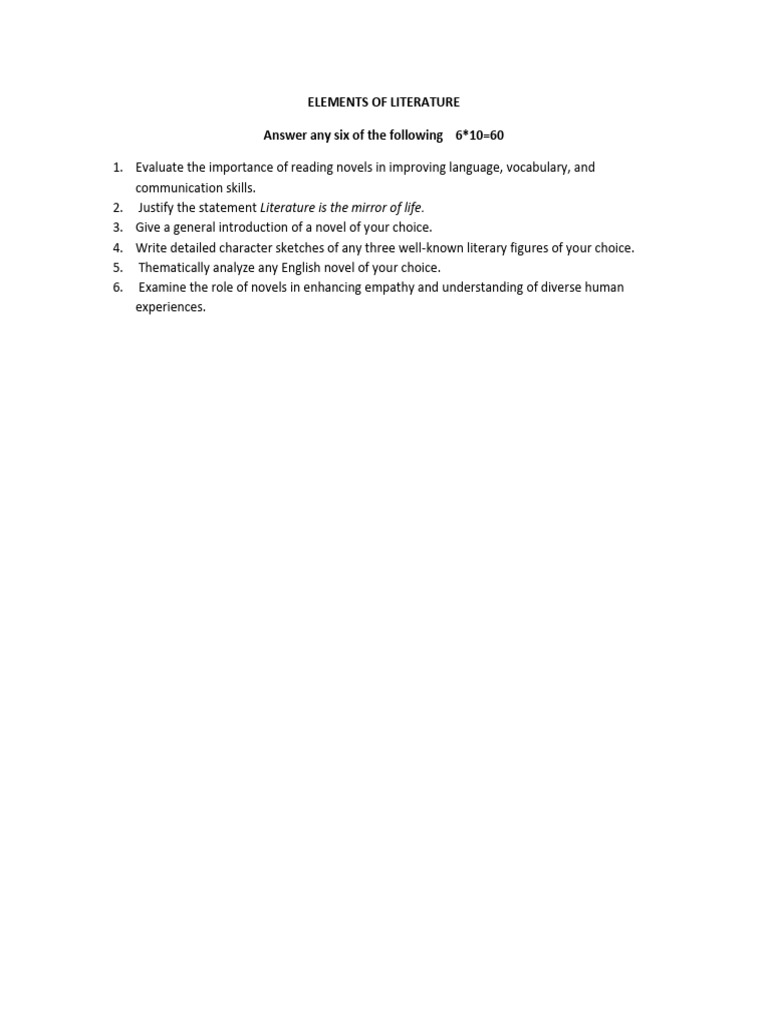 Exploring Literature's Impact on Skills | PDF