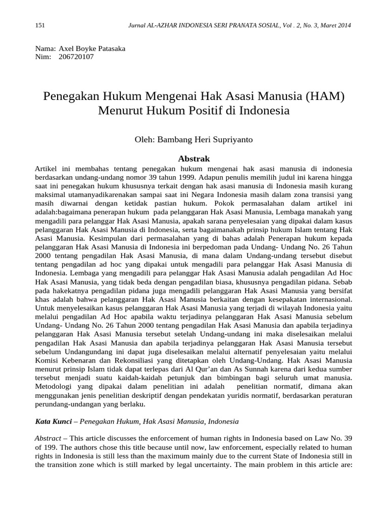 UAS MK Hak Hak Manusia | PDF