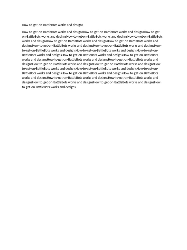 BattleBots Application Guide | PDF
