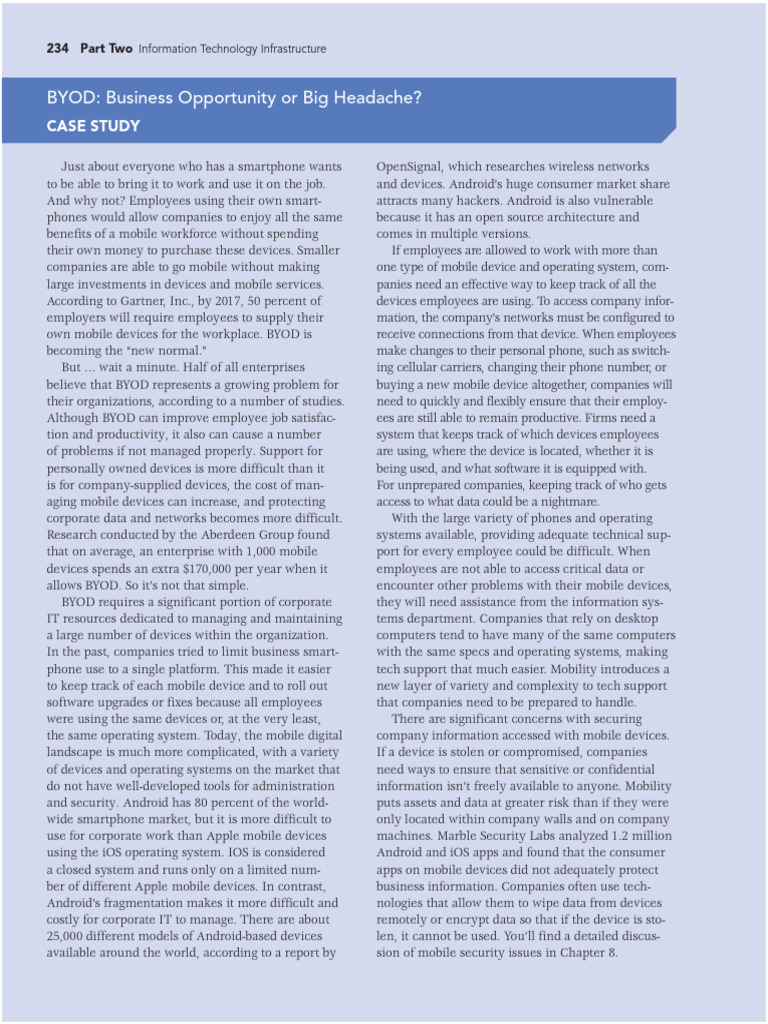 MIS Case 234a | PDF | Android (Operating System) | Mobile App