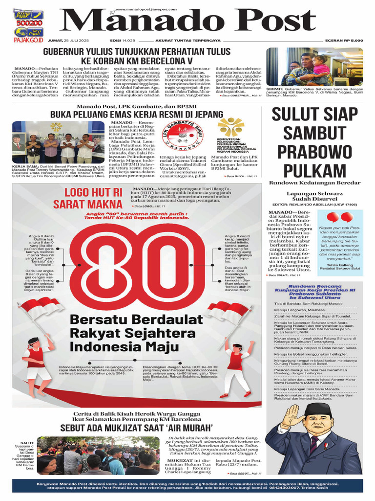 Manado Post 25 Juli 2025 | PDF