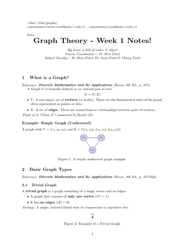 Graph Theory 1 | PDF | Vertex (Graph Theory) | Mathematical Concepts