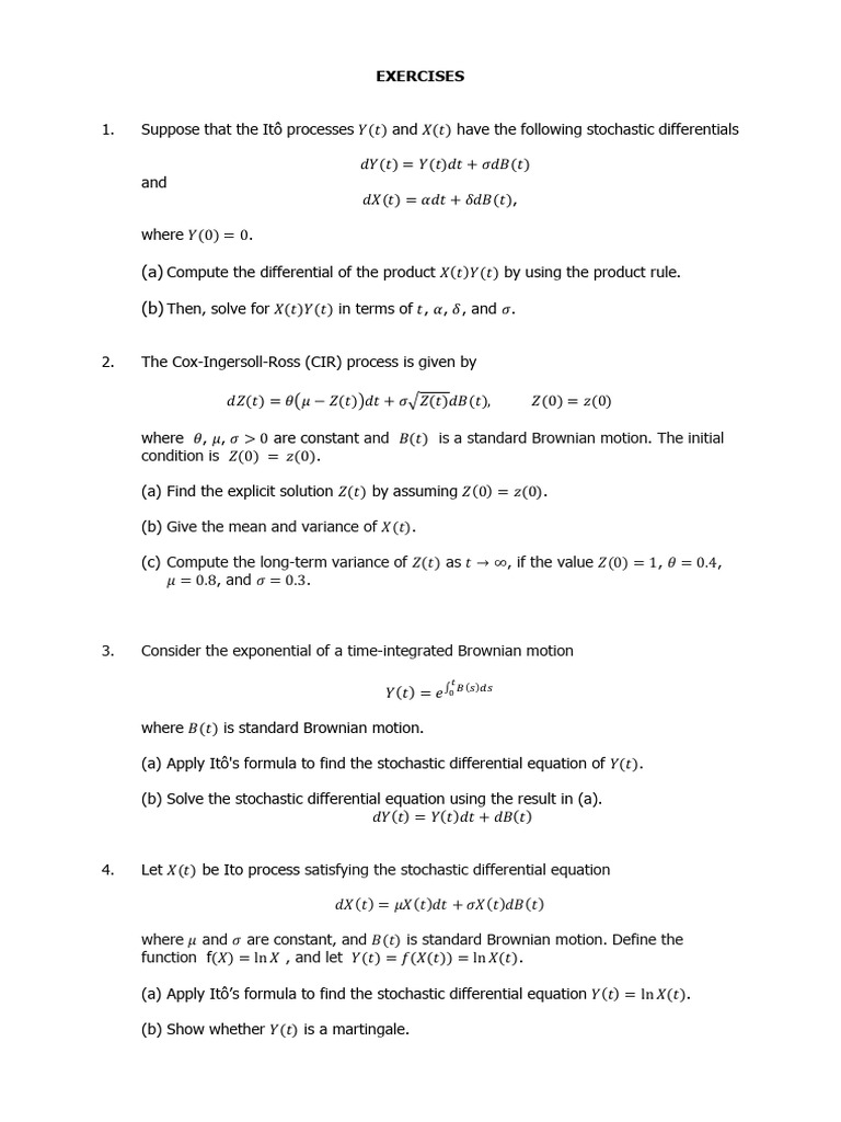 Exercises 1 | PDF