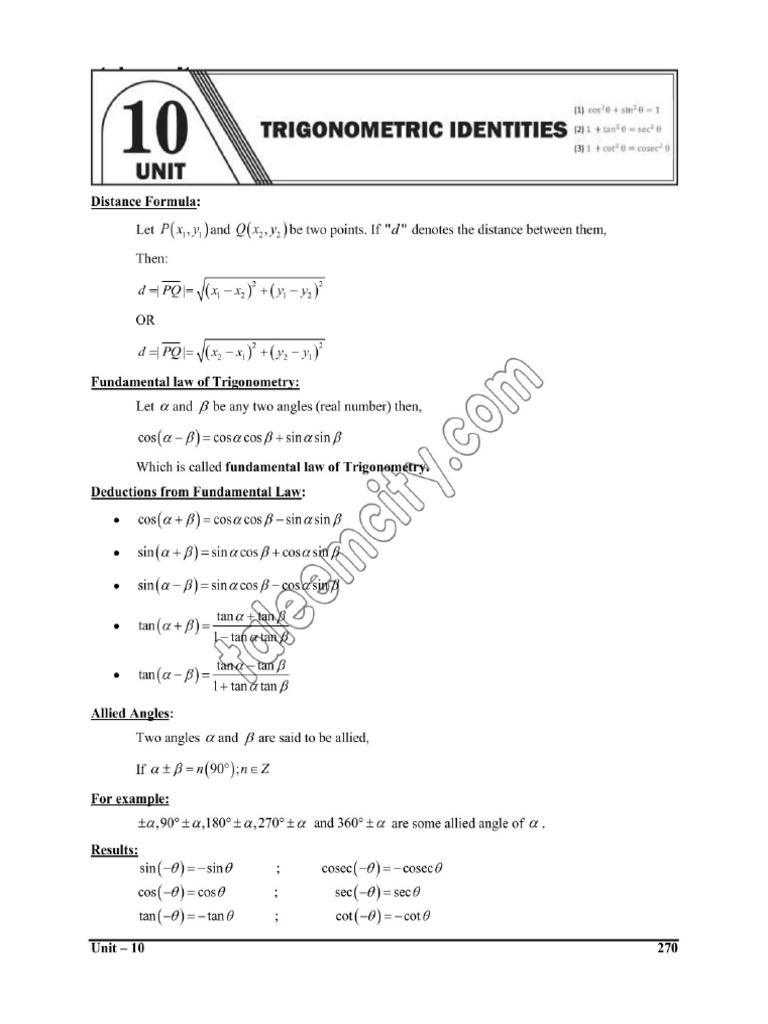 1st Year Math EX-10.1 Notes | PDF