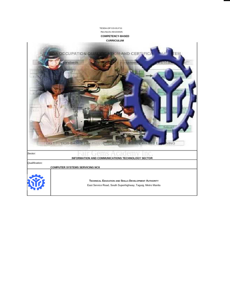 Computer Systems Servicing NCII Curriculum | PDF | Personal Computers ...