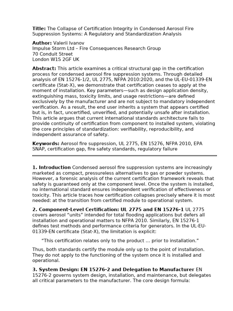 Aerosol Certification Gap | PDF | Certification | Toxicity