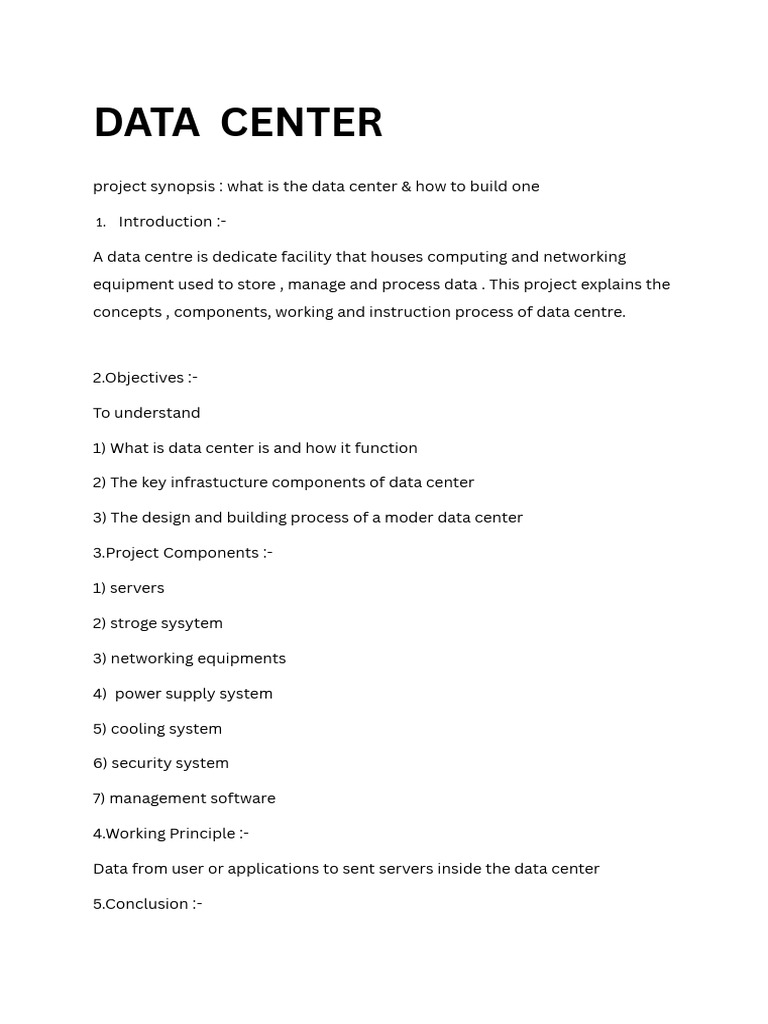 Data Center | PDF