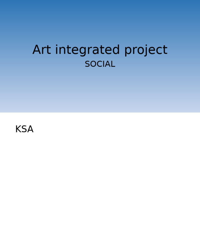 Art Integrated Project | PDF