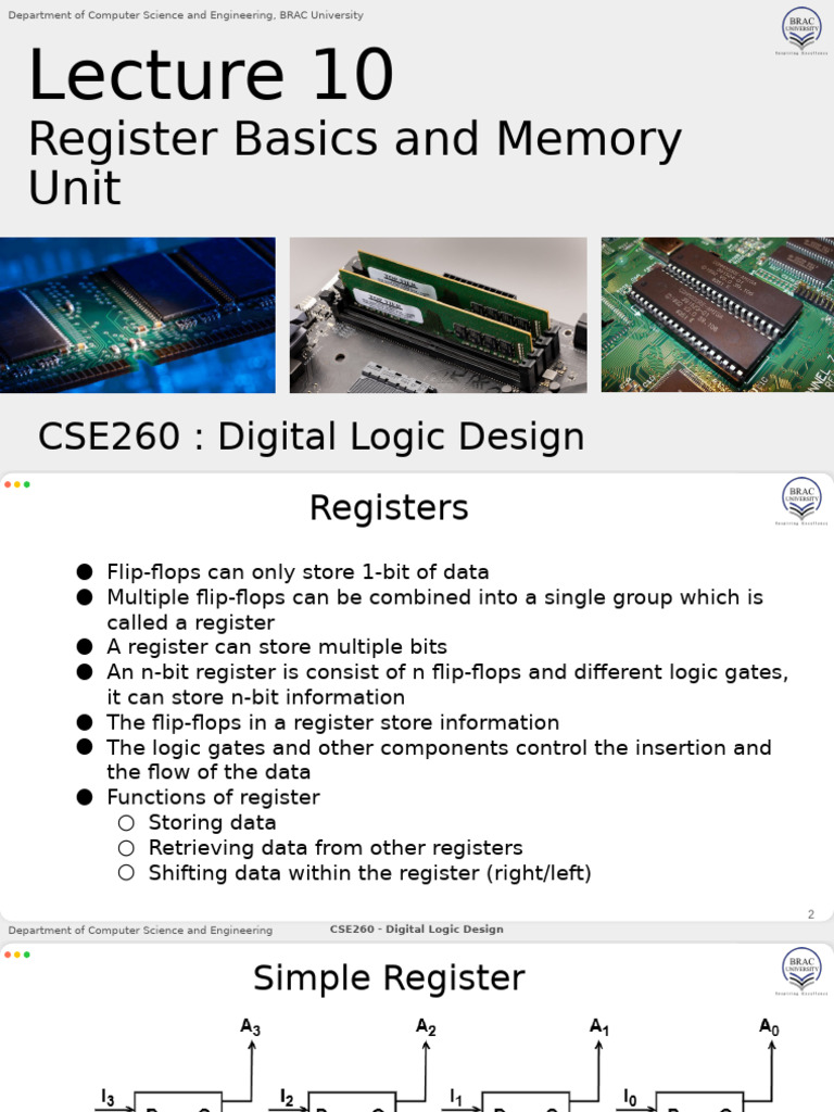 Register and Memory Unit Basics | PDF | Random Access Memory | Byte