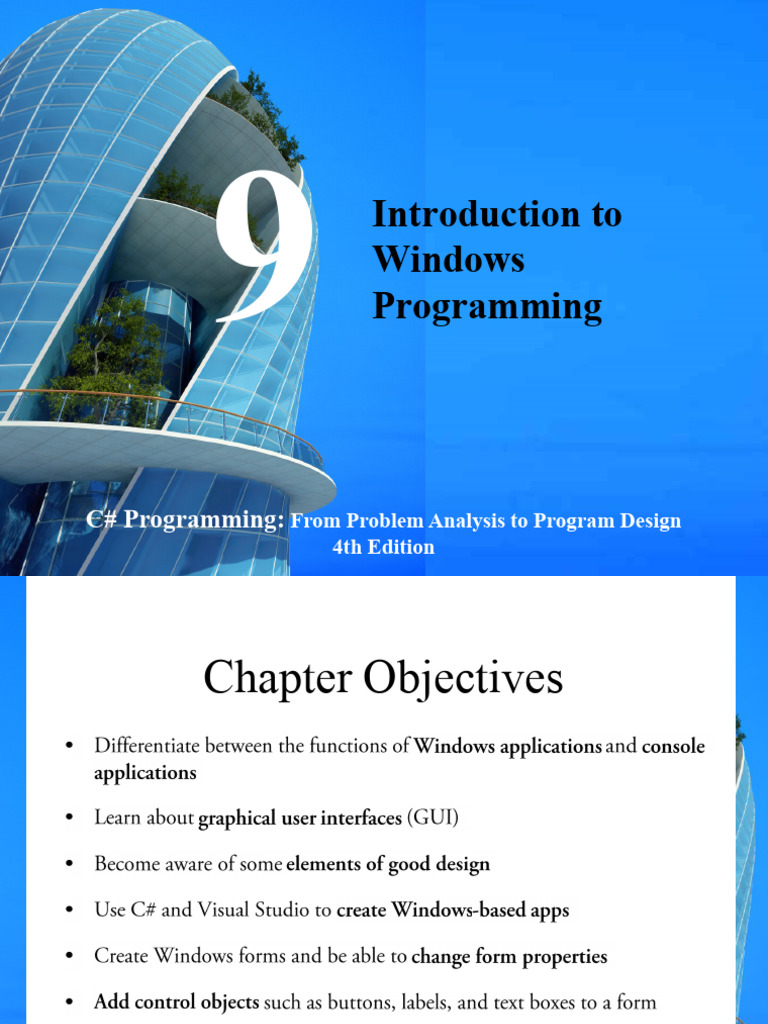 Introduction to windows programming ch09_PPT | PDF | C Sharp (Programming Language) | Microsoft ...