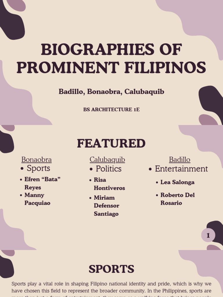 RPH Biographies of Prominent Filipinos | PDF